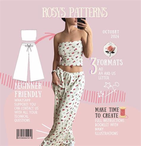 Womens Pajama Pattern Pdf Sewing Pattern Easy Sewing Pattern Womens