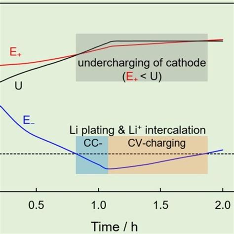 The Correlation Between Cell Voltage And Potentials Of The Cathode And