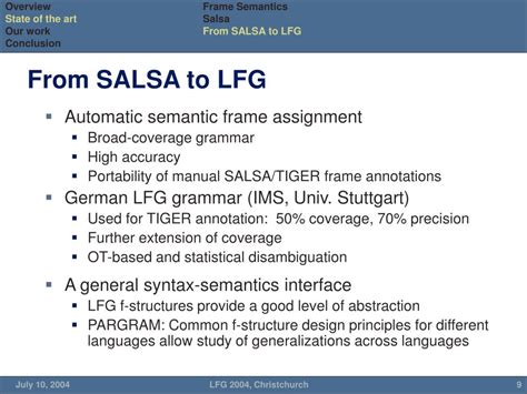 Ppt Corpus Based Induction Of An Lfg Syntax Semantics Interface For