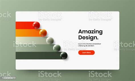 현대 3d 구체 프리젠 테이션 레이아웃입니다 프리미엄 배너 디자인 벡터 개념입니다 0명에 대한 스톡 벡터 아트 및 기타 이미지 0명 개념 고급 Istock