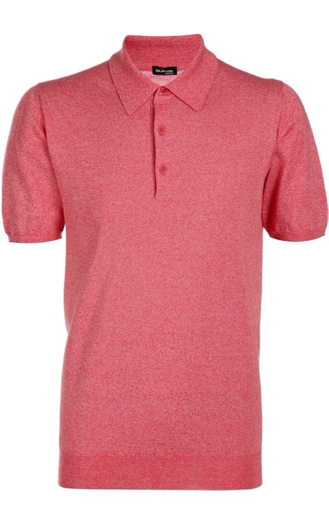Мужское коралловое вязаное поло KITON купить в интернет-магазине ЦУМ ...