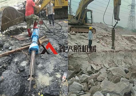 深圳市鑫飞腾机械有限公司 液压分裂棒 挖改钻机 静态爆破 岩石分裂棒