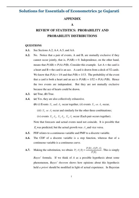 Solutions For Essentials Of Econometrics 5th Edition By Damodar N Gujarati Economics Stuvia Us