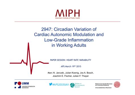 Pdf Circadian Variation Of Cardiac Autonomic Modulation And Low Grade