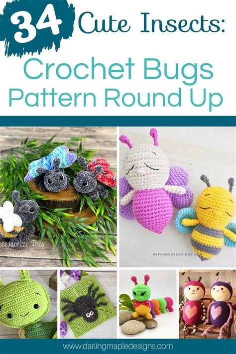 34 Cute Insects Crochet Bug Patterns Round Up Darling Maple Designs