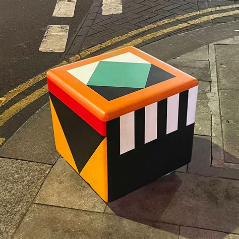 Geometric Seating Cubes Nathan Evans Illustration