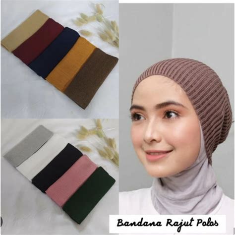 Jual Siput Bandana Rajut Motif Salur Shopee Indonesia