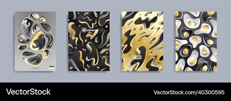 Cool Trendy Gradient Shapes Royalty Free Vector Image