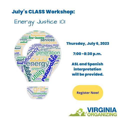 July Class Energy Justice 101 Virginia Organizing