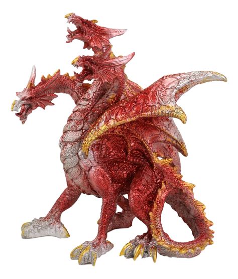 Buy Ebros Ancient Legendary Three Headed Dragon Hydra Roaring Statue 8 Tall Dungeons Dragons