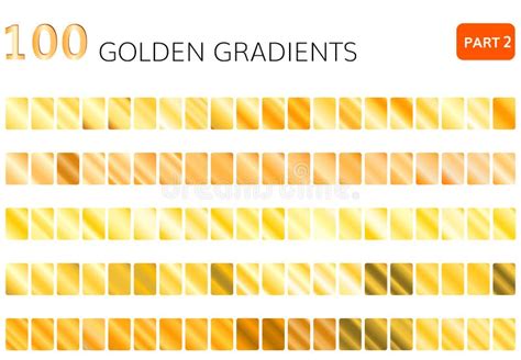 Golden Gradient Vector 100 Elements Stock Vector Illustration Of