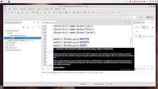 JAVA Swing GUI Border Layout كورسات بالعربي