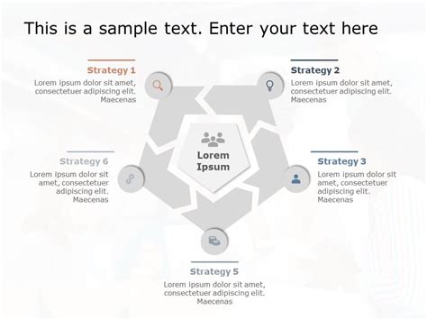 Chevron Arrows Pentagon Powerpoint Template