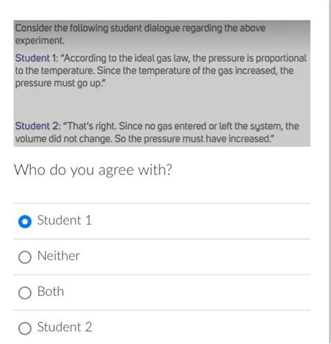 Solved Consider The Following Student Dialogue Regarding The Chegg