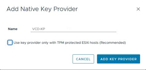 How To Configure A Vsphere Native Key Provider And Use Vtpm With Vms Vcloudies