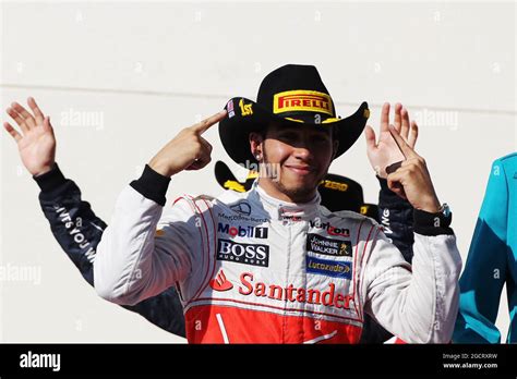 Race Winner Lewis Hamilton Gbr Mclaren Celebrates On The Podium