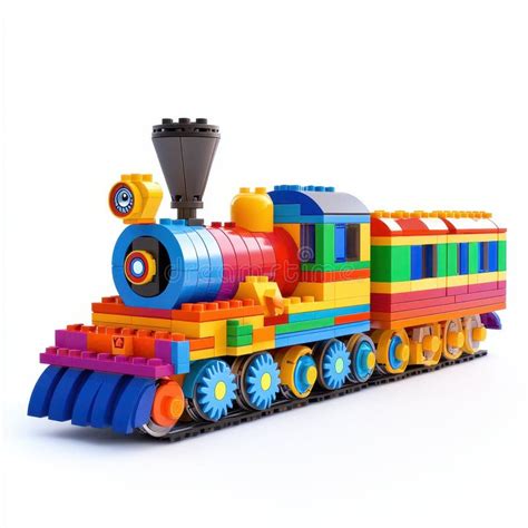 A Colorful Lego Train Model Designed For Imaginative Play And Creativity Stock Illustration