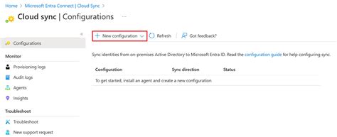 microsoft entra 클라우드 동기화 새 에이전트 구성 microsoft entra id microsoft learn