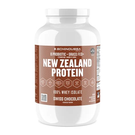 Schinoussa New Zealand 100 Whey Protein Isolate Swiss Chocolate