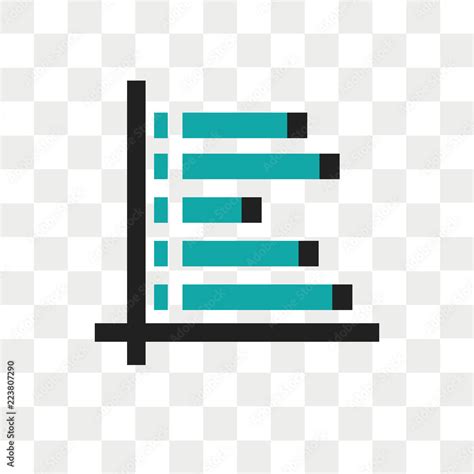 Data Analytics Bars Chart With Descendant Line Vector Icon Isolated On