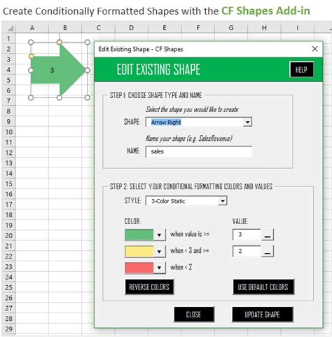 2 Ways To Apply Conditional Formatting To Shapes Video Tutorial How To Apply Videos