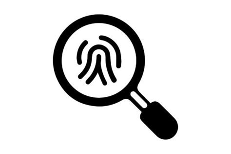 Crime Identity Fingerprint Forensic Icon Graphic By Prosanjit