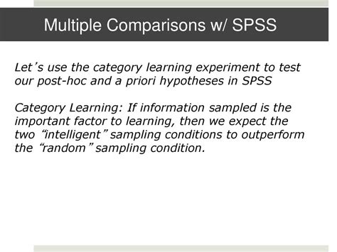 Multiple Comparisons Q560 Experimental Methods In Cognitive Science