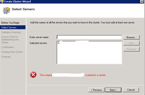 Cant Join To A Failover Cluster “the Computer Is Joined To A Cluster
