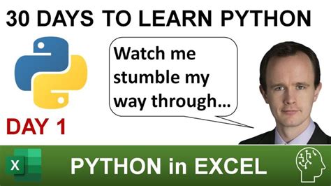 Diarmuid Early On Linkedin 30 Days To Learn Python In Excel Day 1