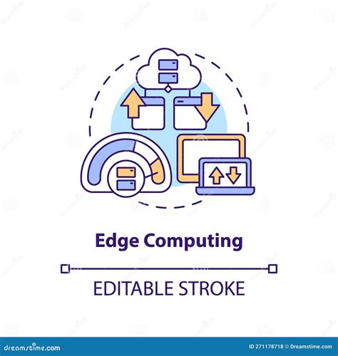 edge computing concept icon stock vector illustration of infographic