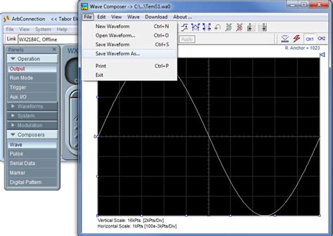 How To Control Tabor Awgs With Labview Example1 Load An Arbitrary Waveform File