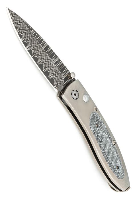 William Henry Monarch Streak Titanium Silver Carbon Fiber Wave Damascus
