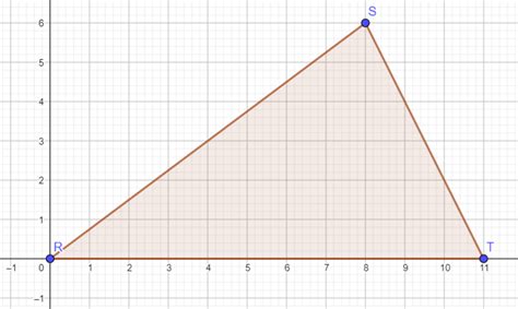 Given Is Triangle R S T With Vertices R00 S86 A Quizlet
