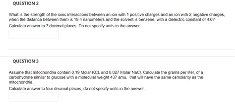Solved QUESTION What Is The Strength Of The Ionic Chegg Com