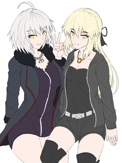 Jeanne Alter And Saber Alter By Me R Fatestaynight