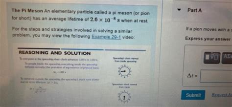 solved part a the pi meson an elementary particle called a