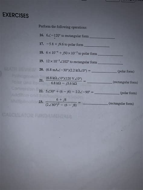 Solved Exercises Perform The Following Operations Z Chegg