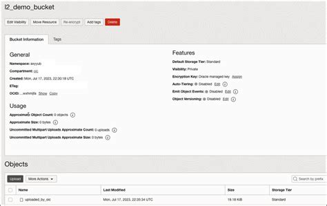 Manage Oracle Cloud Infrastructure Buckets And Objects From An Integration