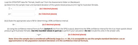 Load The SPSS PSPP Data File Female Health Sav From Chegg