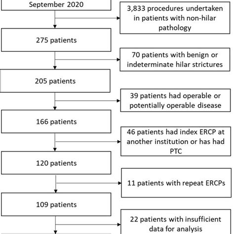 Flow Chart Depicting Selection Process For Inclusion Of Patients Ercp