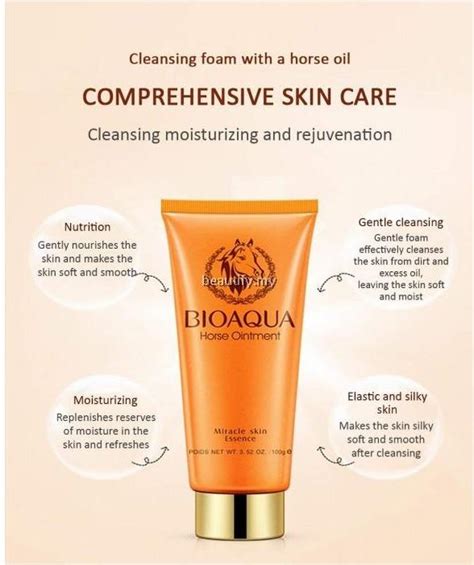 BIOAQUA Horse Oil Ointment Facial Cleanser - 100g, Beauty & Personal ...