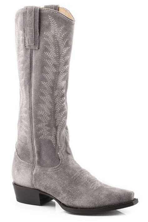 Stetson Ladiess Grey Fashion Snip Toe Emme Boots
