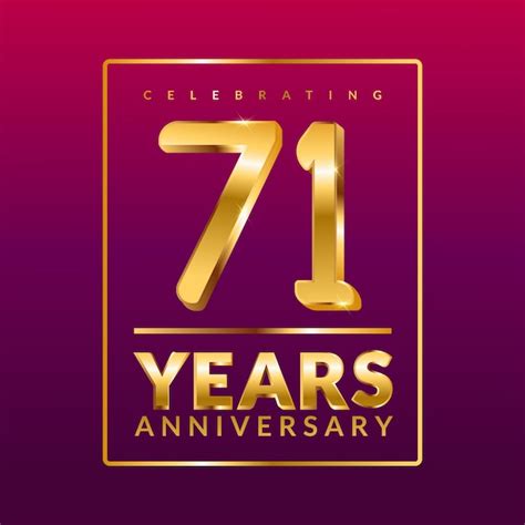Premium Vector 71 Years Anniversary Vector Banner Template Birthday