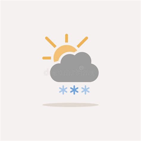 厚厚的雪云 阴影颜色图标 天气矢量图插图 向量例证 插画 包括有 云彩 天空 降雨雪 向量 201439493