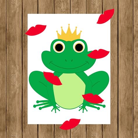 Pin A Kiss On The Frog Frog Prince Game Princess Games Etsy