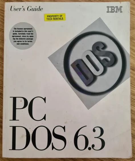 Ibm Pc Dos 63 Users Guide 1994 2995 Picclick Au