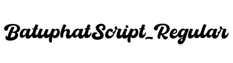 BatuphatScript Regular 字体 FFonts net