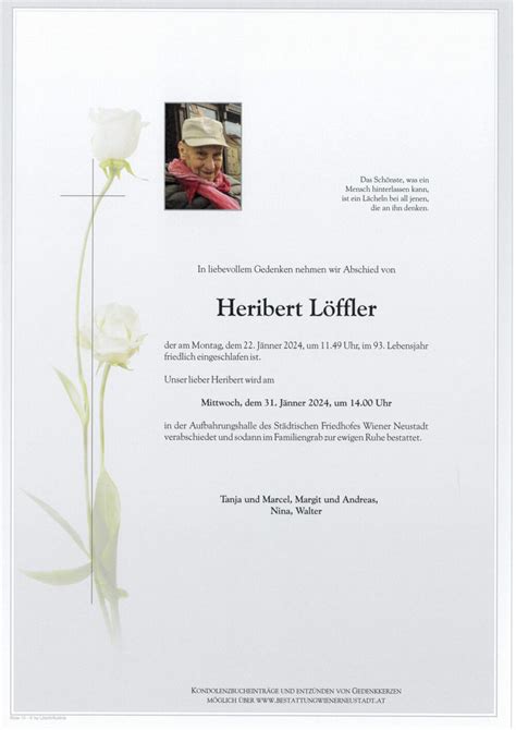 Heribert Löffler Bestattung Wiener Neustadt