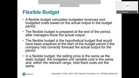 Flexible Budgets Direct Cost Variances And Management Control Part 1
