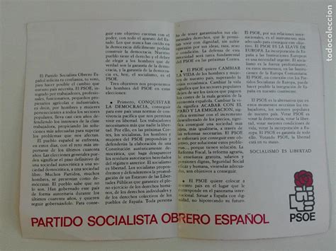 Panfleto Electoral Manifiesto Electoral Pso Comprar Documentos